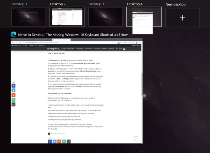 Move To Desktop The Missing Windows 10 Keyboard Shortcut And How To Fix It